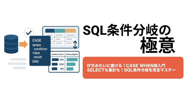 SQL CASE式の使い方｜SELECT・WHERE・UPDATEで条件分岐する書き方とつまずき解消実例 | 株式会社ルートゼロ